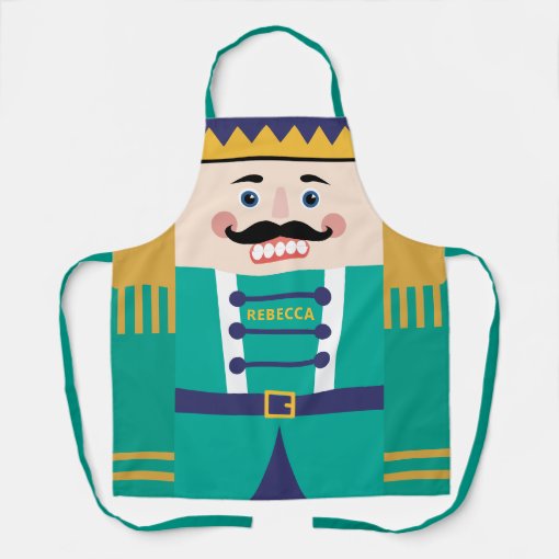 Cute Nutcracker Solider Costume Green Version Apron | Zazzle