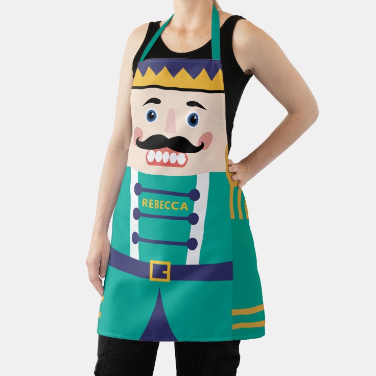 Cute Nutcracker Solider Costume Green Version Apron | Zazzle