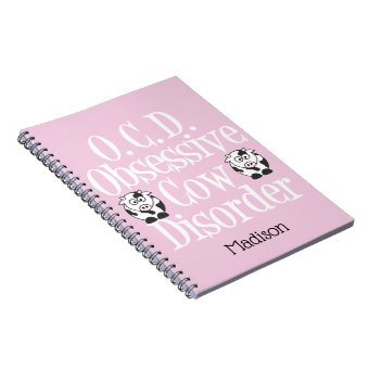Cute Obsessive Cow Disorder Notebook | Zazzle