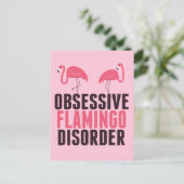 Cute Obsessive Flamingo Disorder Postcard | Zazzle