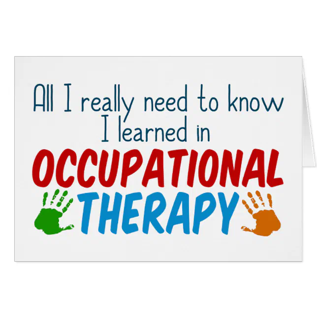 Cute Occupational Therapist Thank You Card | Zazzle