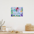 Cute Ocean Animals Mermaid Theme Happy Birthday Poster | Zazzle