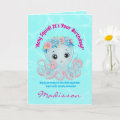 Cute Ocean Floral Octopus Girly Kids Birthday Card | Zazzle