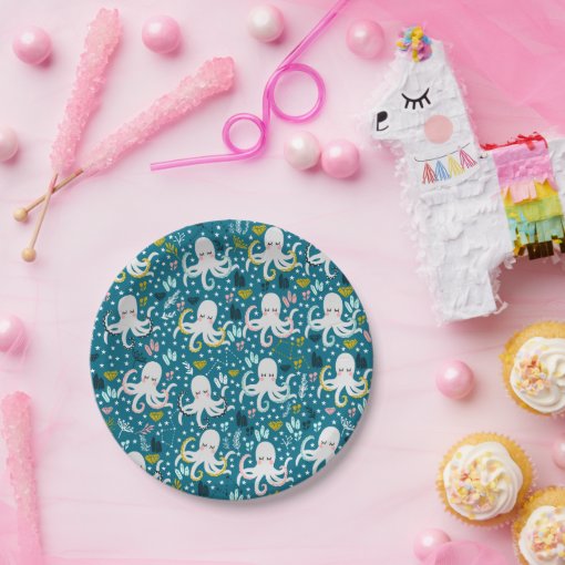 Cute Octopus Paper Plates | Zazzle