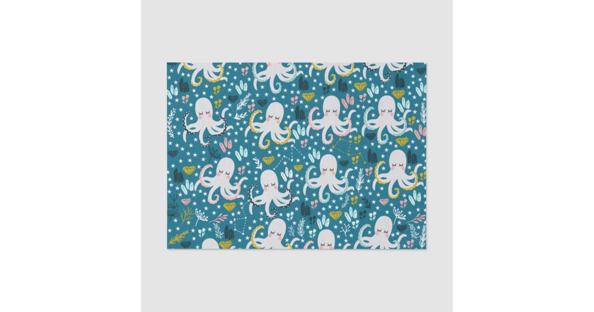 Cute Octopus Tissue Paper | Zazzle