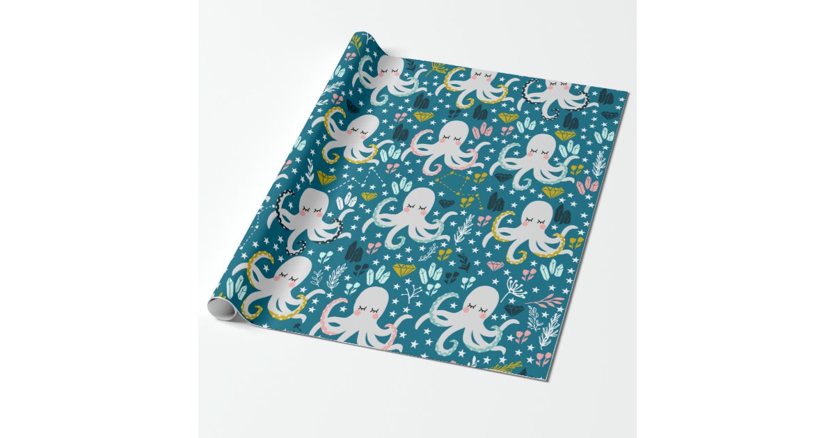 Cute Octopus Wrapping Paper | Zazzle