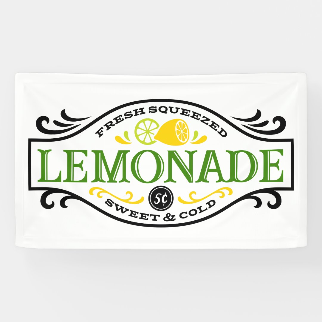 Cute old Fashion lemonade banner party | Zazzle