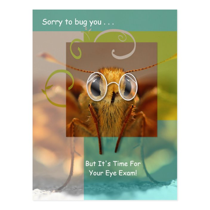 Cute Optometry Eye Exam Appointment Reminder Postcard | Zazzle.com