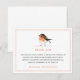 Cute Orange Robin Simple Elegant Funeral Thank You Note Card | Zazzle
