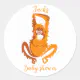 Cute ORANGUTAN - Animal - Baby shower - Personaliz Classic Round ...