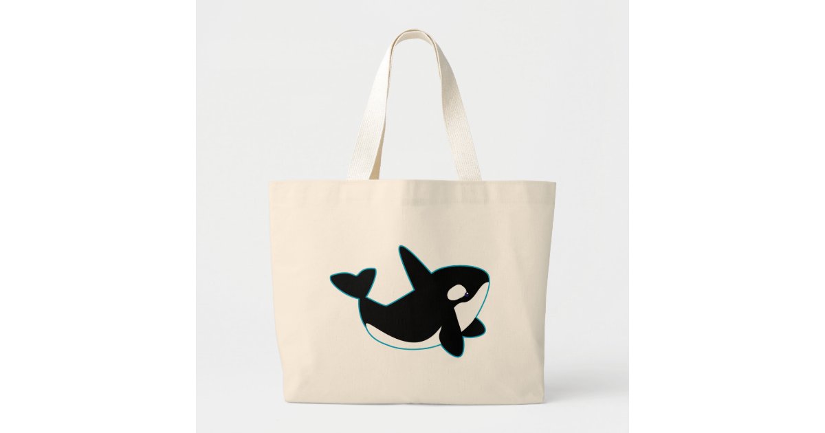 Cute Orca (Killer Whale) Large Tote Bag | Zazzle