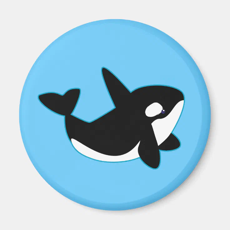 Cute Orca (Killer Whale) Magnet | Zazzle