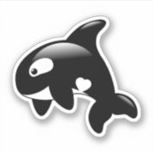 Cute Orca Whale Sticker | Zazzle
