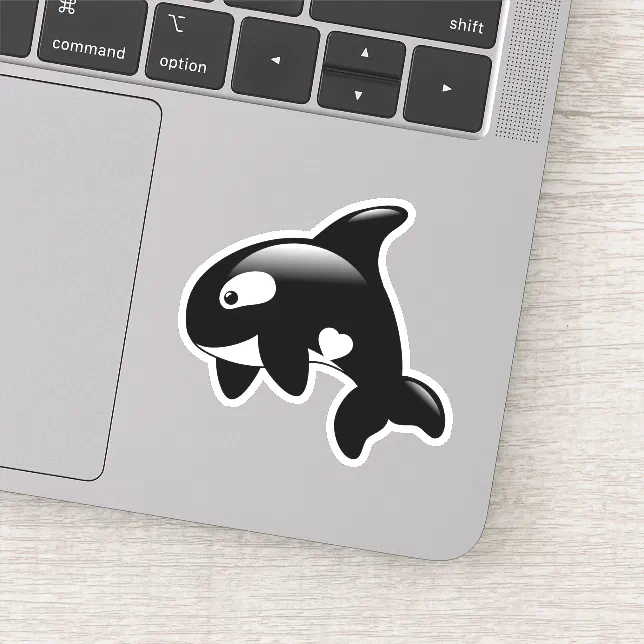 Cute Orca Whale Sticker | Zazzle