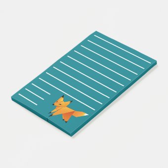 Cute Origami Fox Post-it Notes | Zazzle