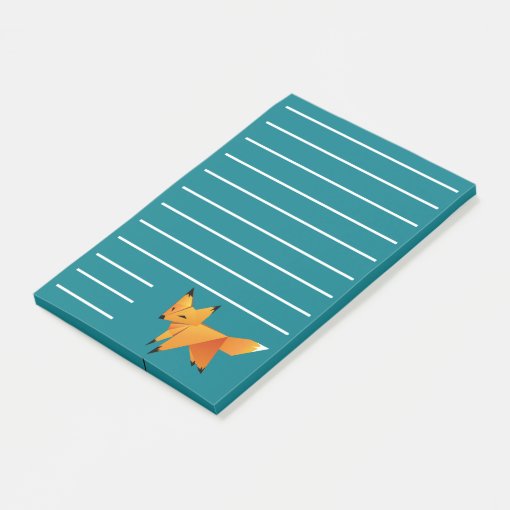 Cute Origami Fox Post-it Notes | Zazzle