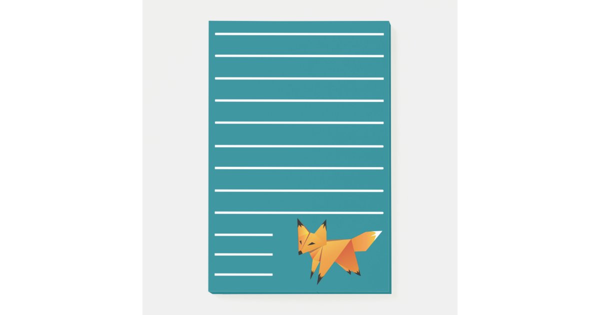 Cute Origami Fox Post-it Notes | Zazzle