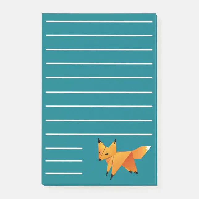 Cute Origami Fox Post-it Notes | Zazzle