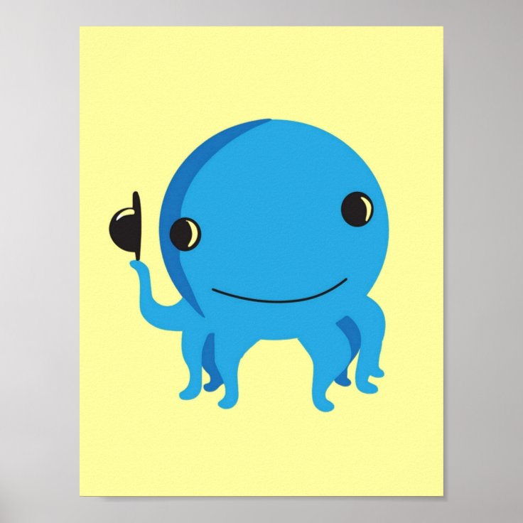 Cute Oswald The Octopus Poster | Zazzle