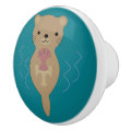 Cute Otter Ceramic Knob | Zazzle