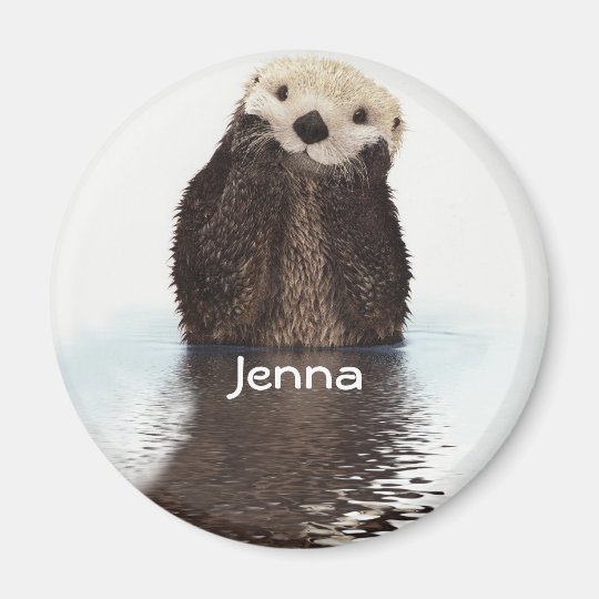 Cute Otter in Water Magnet | Zazzle.com