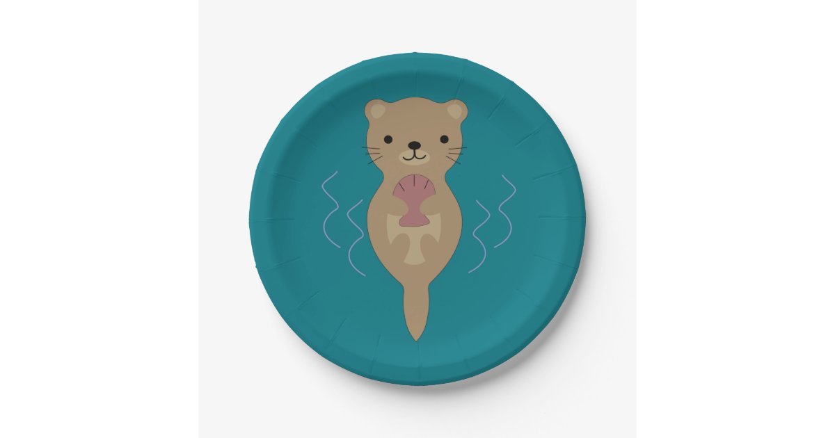 Cute Otter Paper Plates | Zazzle