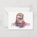 Cute Otter Thank You Note Card | Zazzle