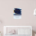 Cute Over the Moon Boy Baby Shower Welcome Poster | Zazzle
