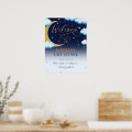 Cute Over the Moon Boy Baby Shower Welcome Poster | Zazzle