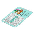 Cute Owl Couple Teal Snowflakes 2020 Mini Calendar Magnet | Zazzle