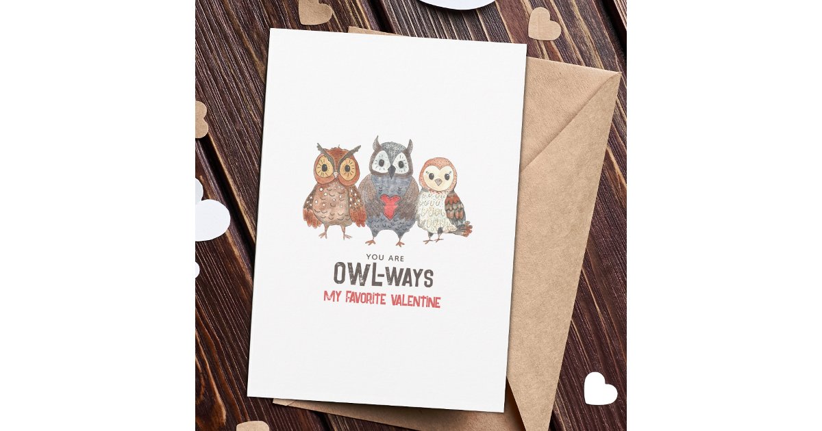 Cute Owl Friend Valentine's Day Card | Zazzle