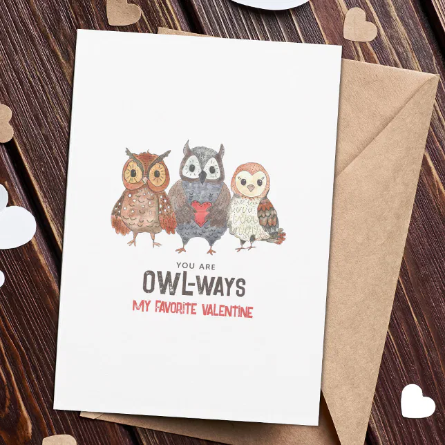 Cute Owl Friend Valentine's Day Card | Zazzle
