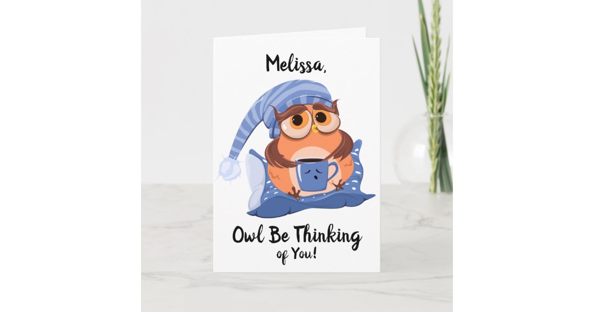 Cute Owl Get Well Greeting Card | Zazzle.com