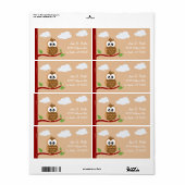 Cute Owl Hoot WooHoo Label | Zazzle