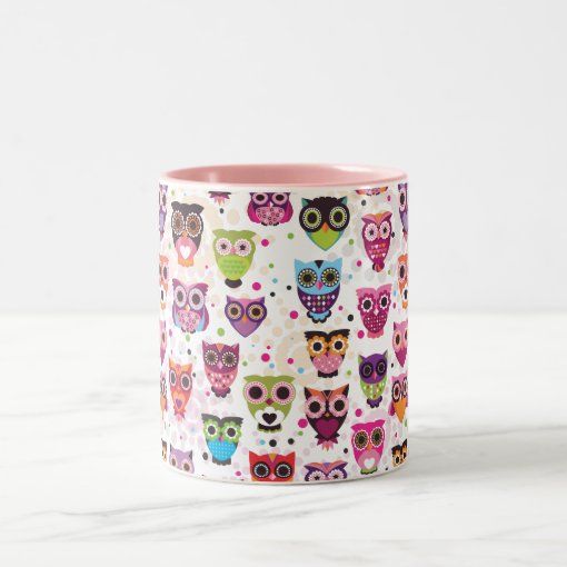 Cute owl pattern mug | Zazzle