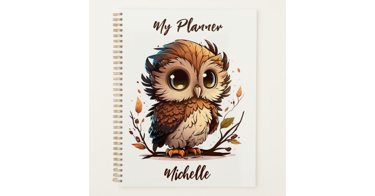 Cute Owl Planner | Zazzle