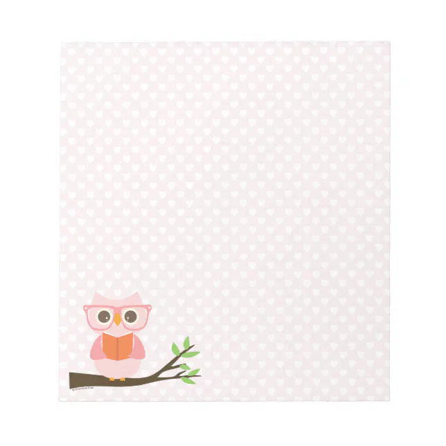 Cute Owl Reading Notepad | Zazzle