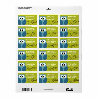 Cute Owl - Return Address Labels | Zazzle