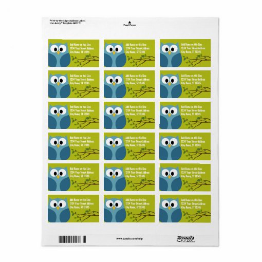 Cute Owl - Return Address Labels | Zazzle