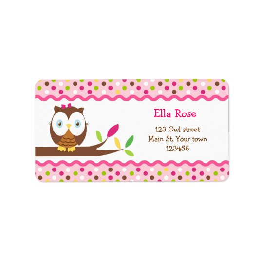 Cute Owl Return Address Labels | Zazzle