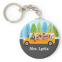 Cute Owl School Bus Driver Keychain | Zazzle