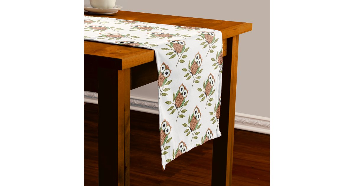Cute Owl Table Runner | Zazzle