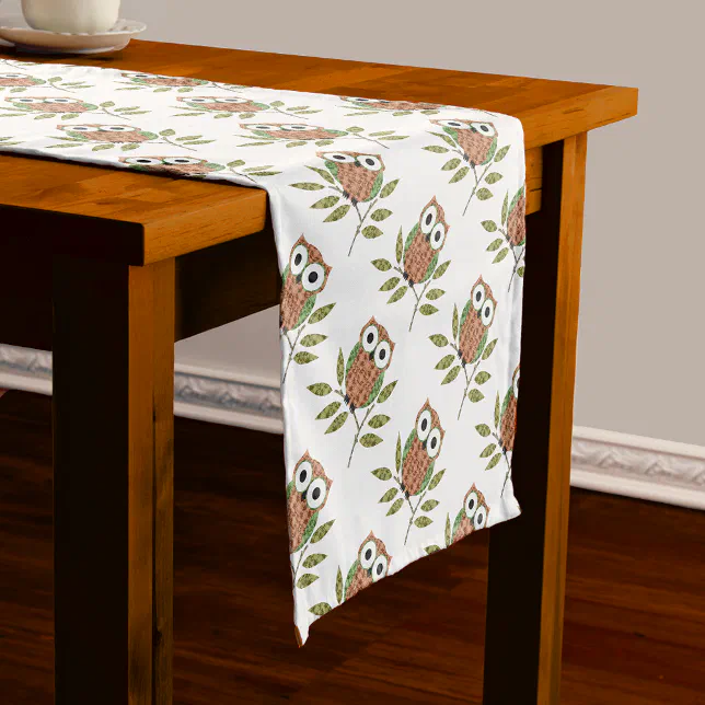 Cute Owl Table Runner | Zazzle