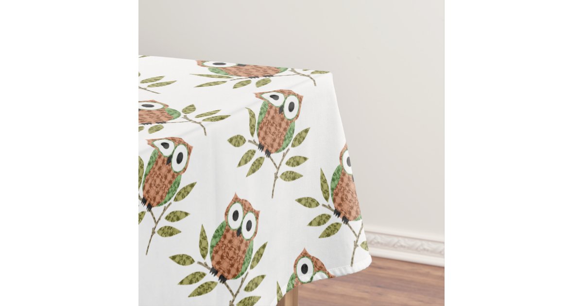 Cute Owl Tablecloth | Zazzle
