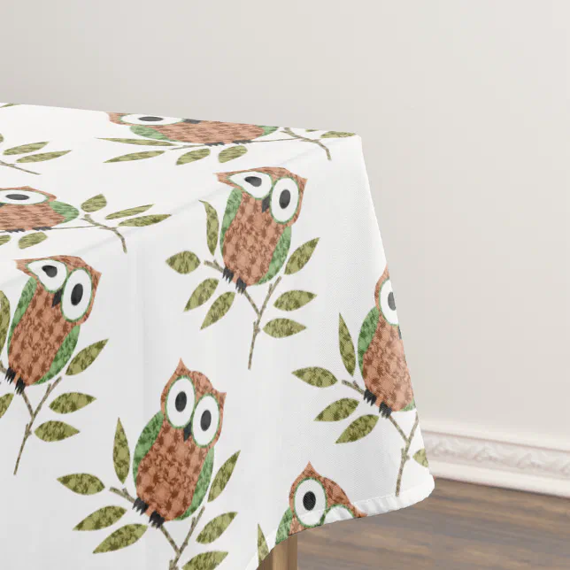 Cute Owl Tablecloth | Zazzle