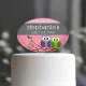 Cute Owls on Branch Baby Girl Shower Pink Cake Topper | Zazzle