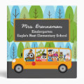 Cute Owls School Bus Binder | Zazzle