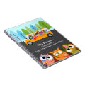 Cute Owls School Bus Personalized Teacher Notebook | Zazzle