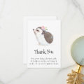 Cute Painted Hedgehog With Flowers Thank You Card | Zazzle