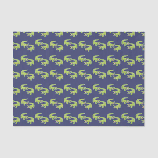 Cute Palm Beach Preppy Alligators Tissue Paper | Zazzle